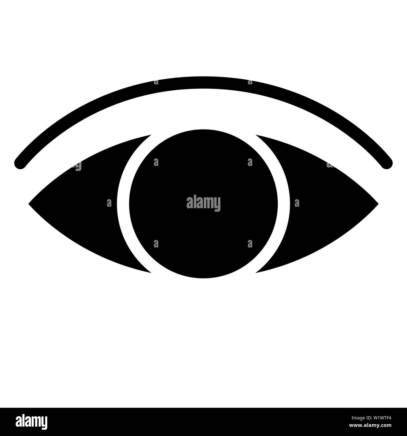 Eye Icon, Vector Illustration,User Interface Glyph Stock Photo - Alamy