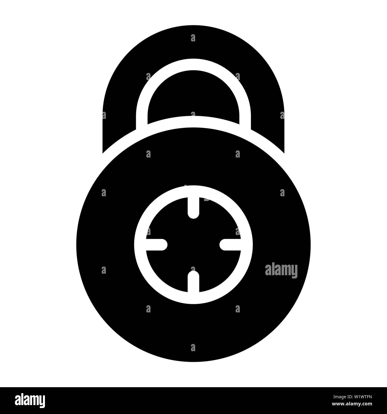 Lock Icon, Vector Illustration,User Interface Glyph Stock Photo - Alamy