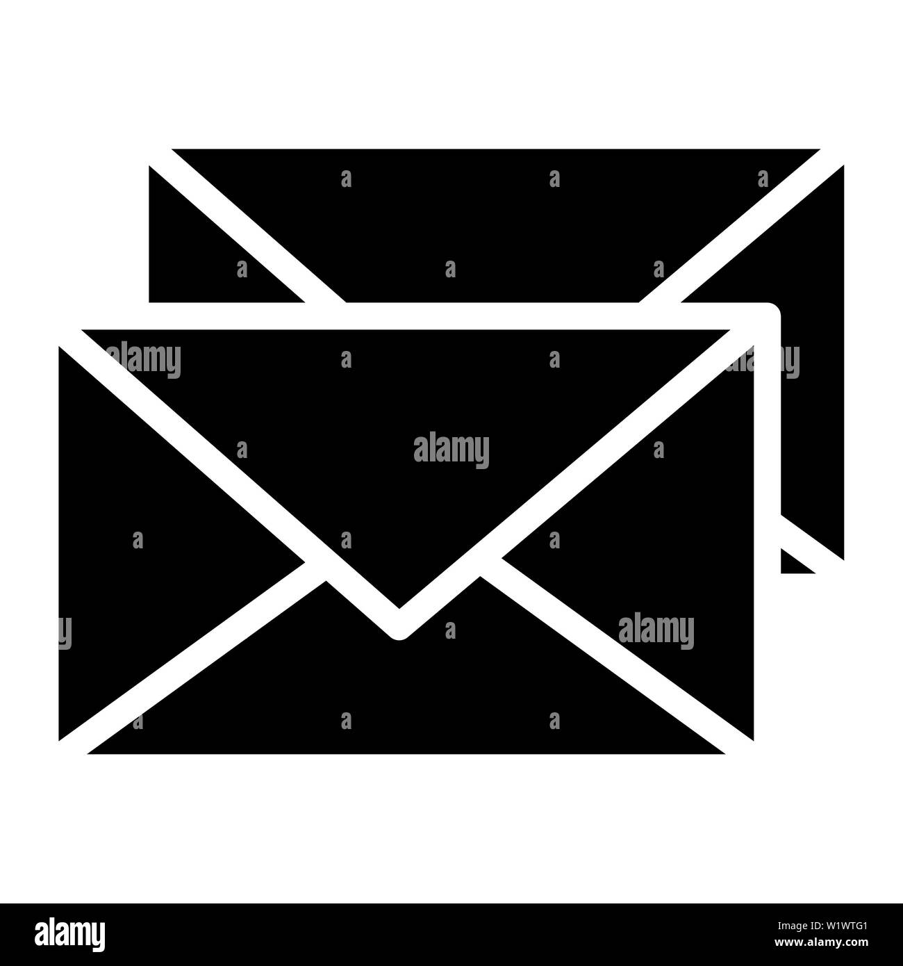 Email Icon, Vector Illustration,User Interface Glyph Stock Photo - Alamy