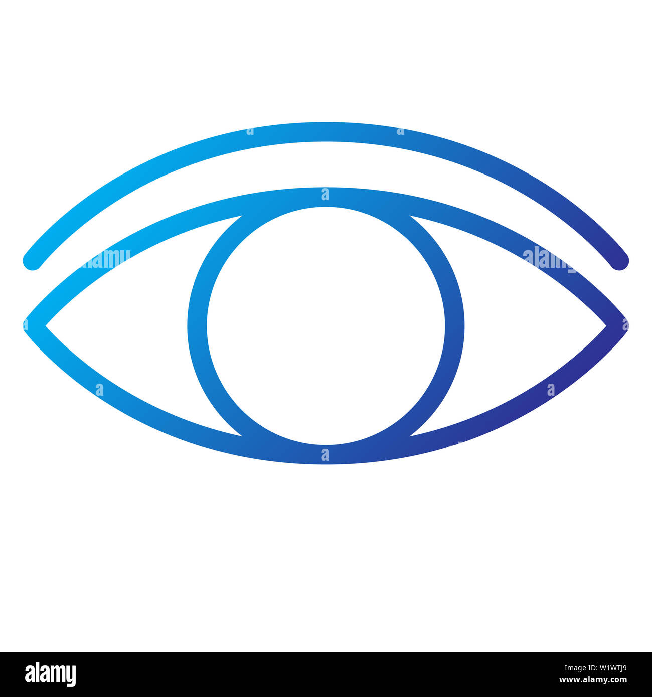 Eye Icon, Vector Illustration,User Interface Colour Outline Stock Photo ...