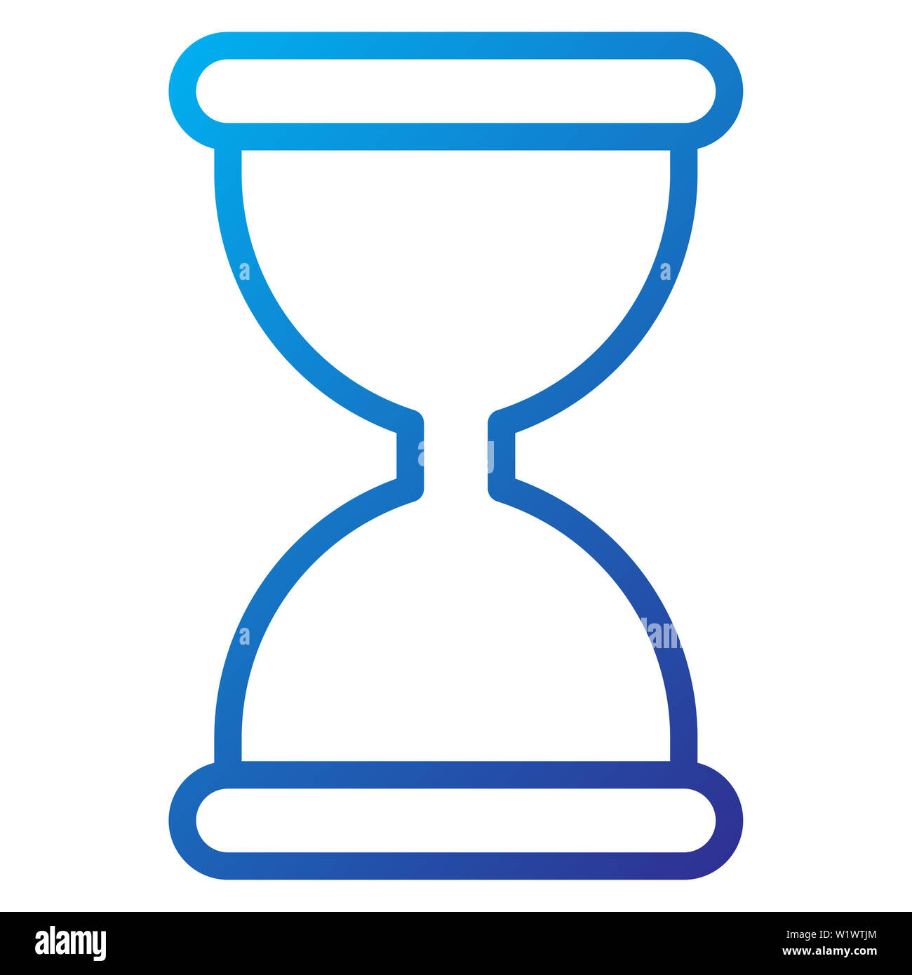Hourglass Icon, Vector Illustration,User Interface Colour Outline Stock ...