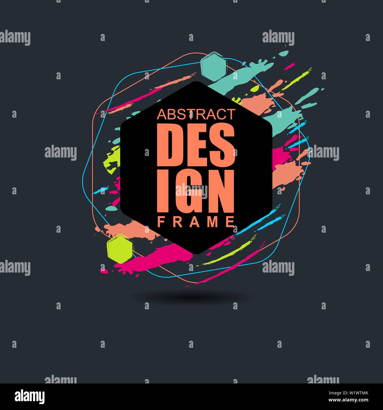 Vector frame for text Modern Art graphics for hipsters. element for ...