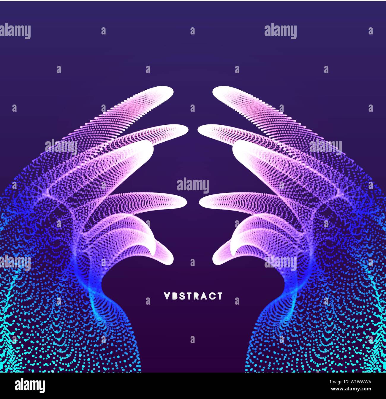 3d Connection Structure Futuristic Technology Style Abstract Design