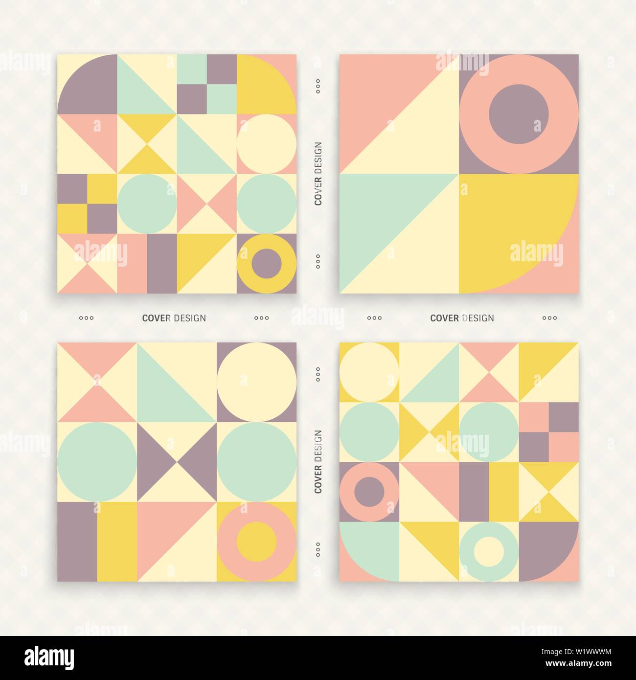 Cover design template for advertising. Abstract colorful geometric ...
