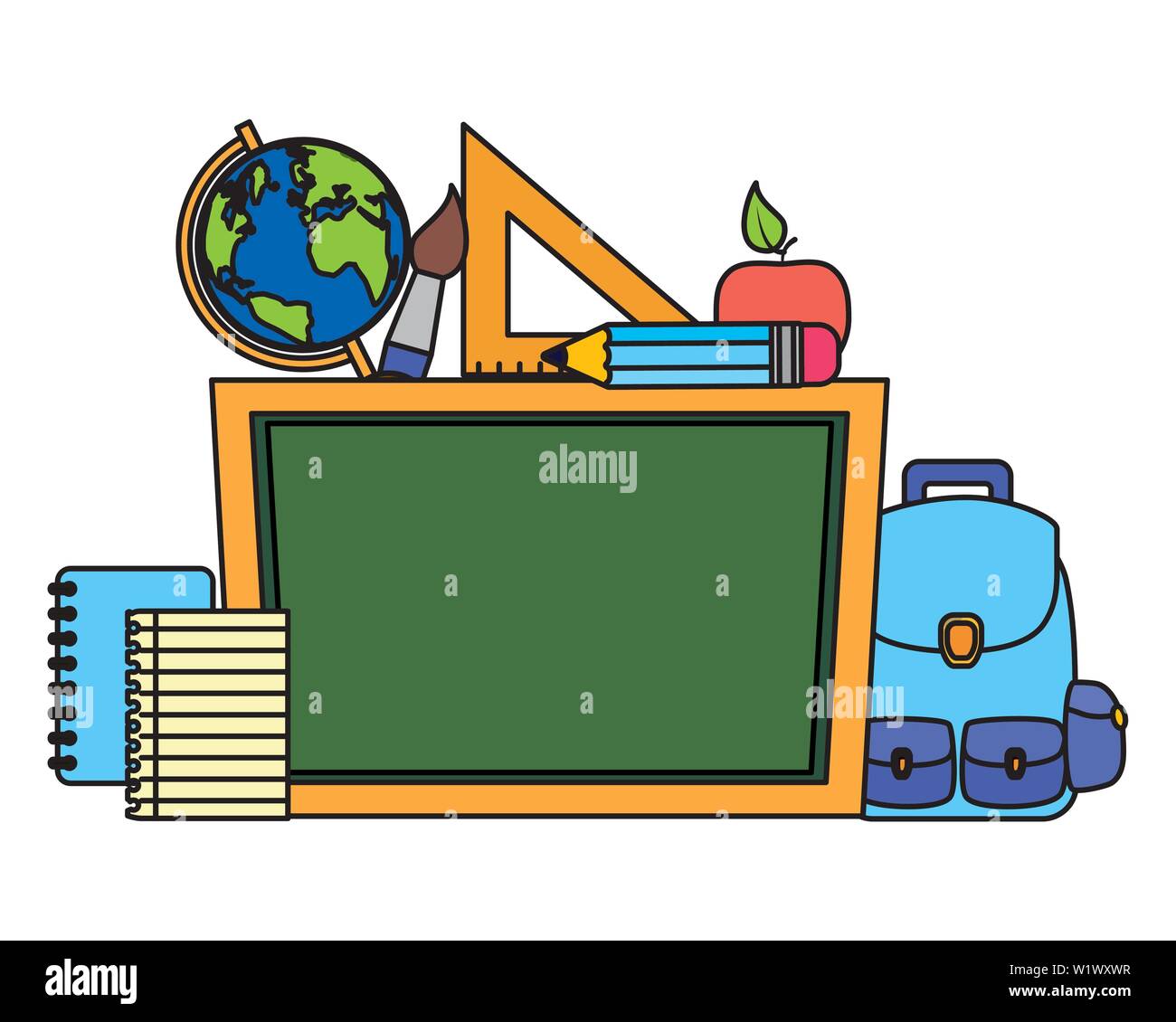 back to school flat design Stock Vector Image & Art - Alamy