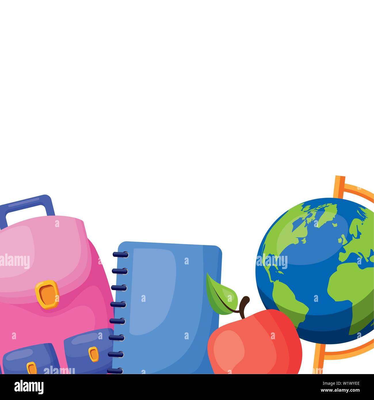 back to school flat design Stock Vector Image & Art - Alamy