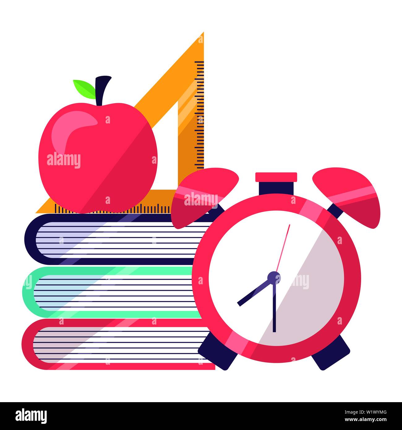 back to school flat design Stock Vector Image & Art - Alamy