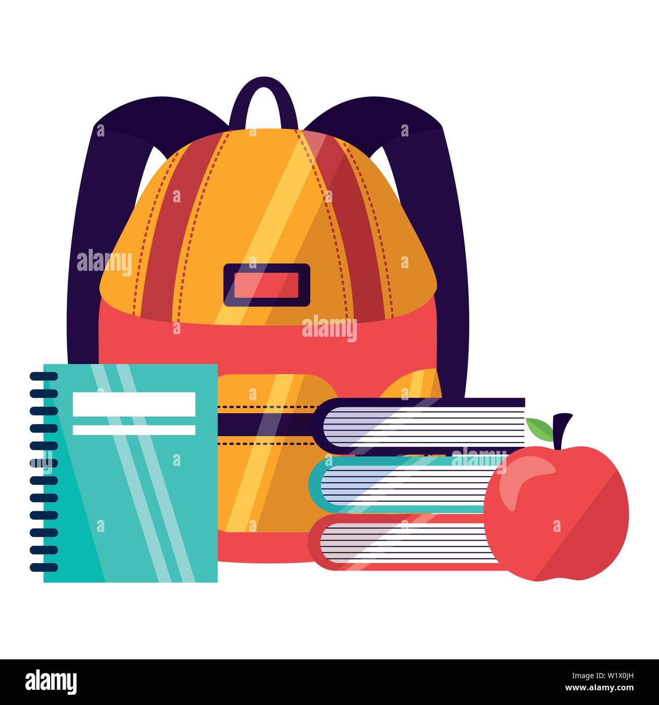 back to school flat design Stock Vector Image & Art - Alamy