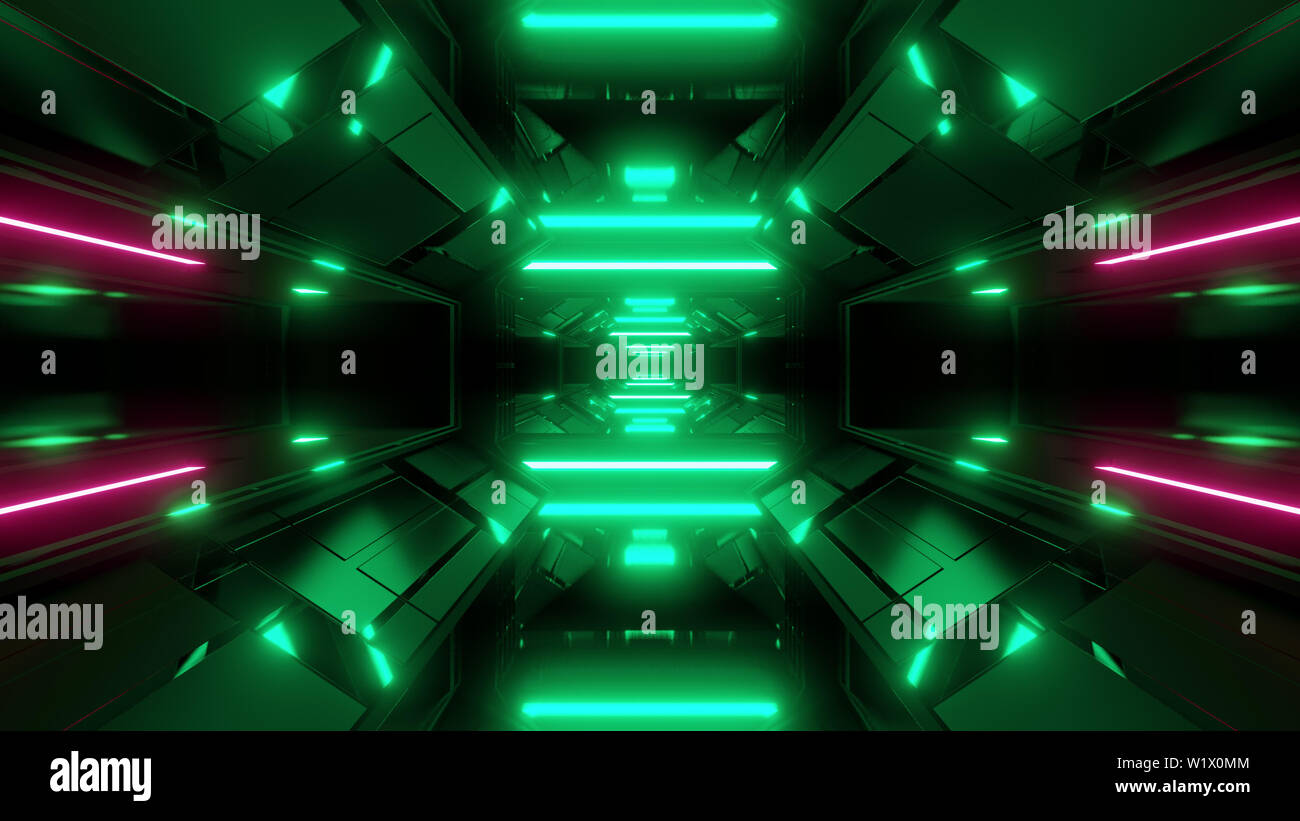futuristic hangar background wallpaper 3d render Stock Photo - Alamy
