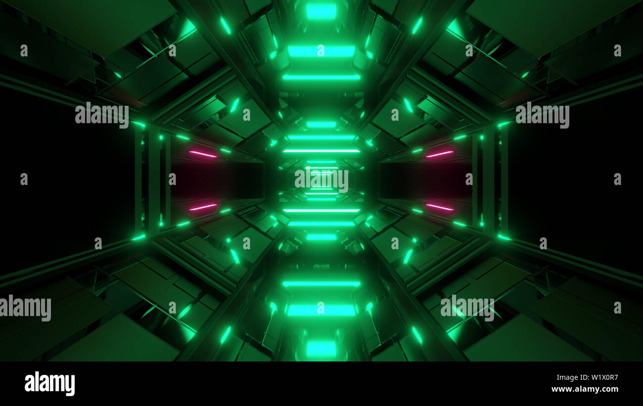 futuristic hangar background wallpaper 3d render Stock Photo - Alamy