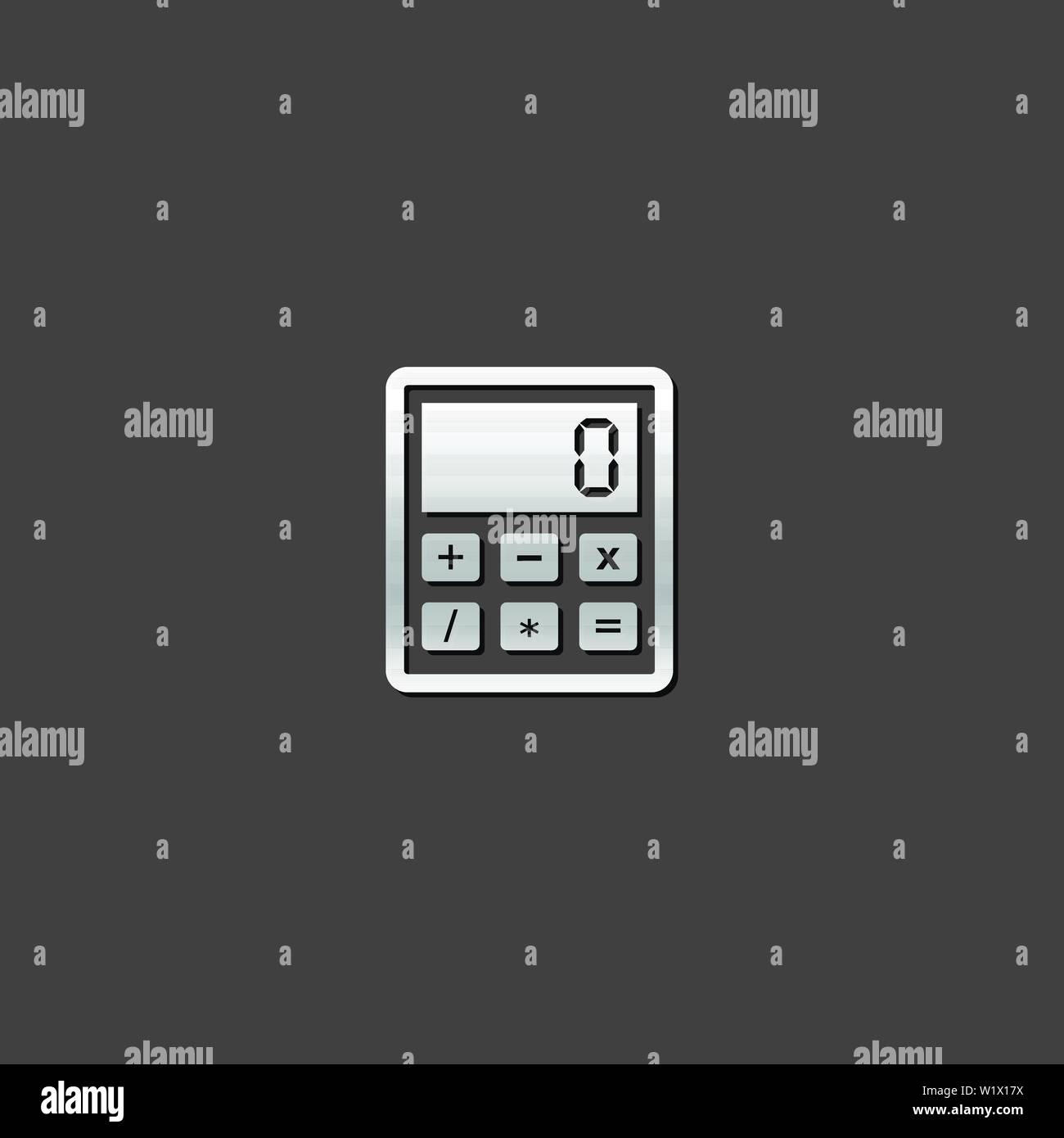 Digital calculator in computer Black and White Stock Photos & Images ...