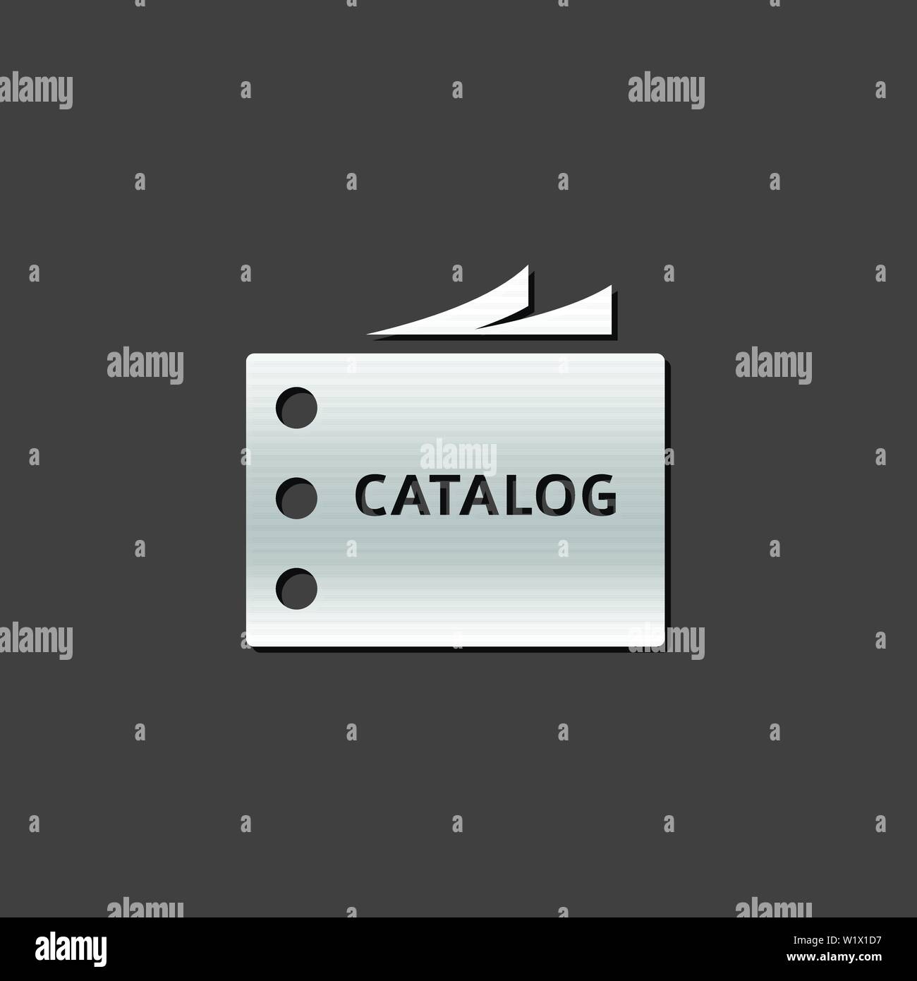 Catalog icon in metallic grey color style Stock Vector Image & Art - Alamy