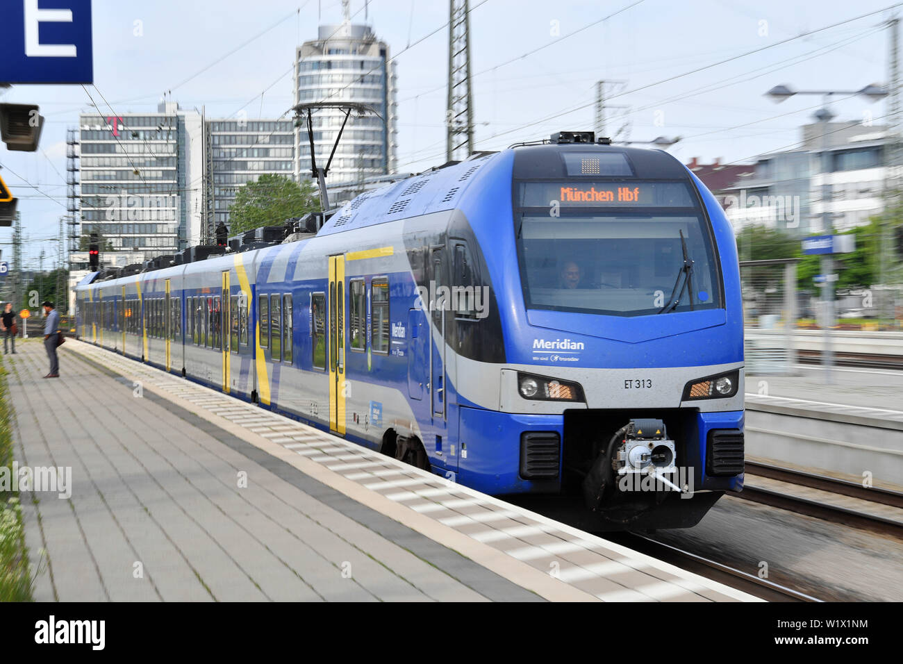 Munich, Deutschland. 03rd July, 2019. Meridian train at Ostbahnof ...