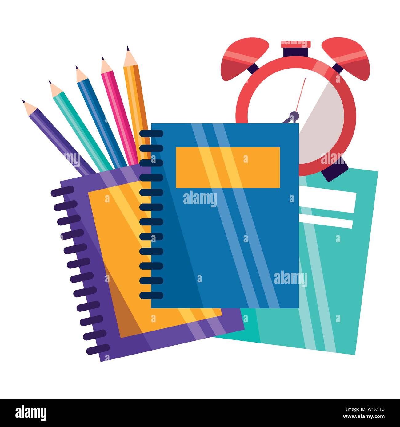 back to school flat design Stock Vector Image & Art - Alamy