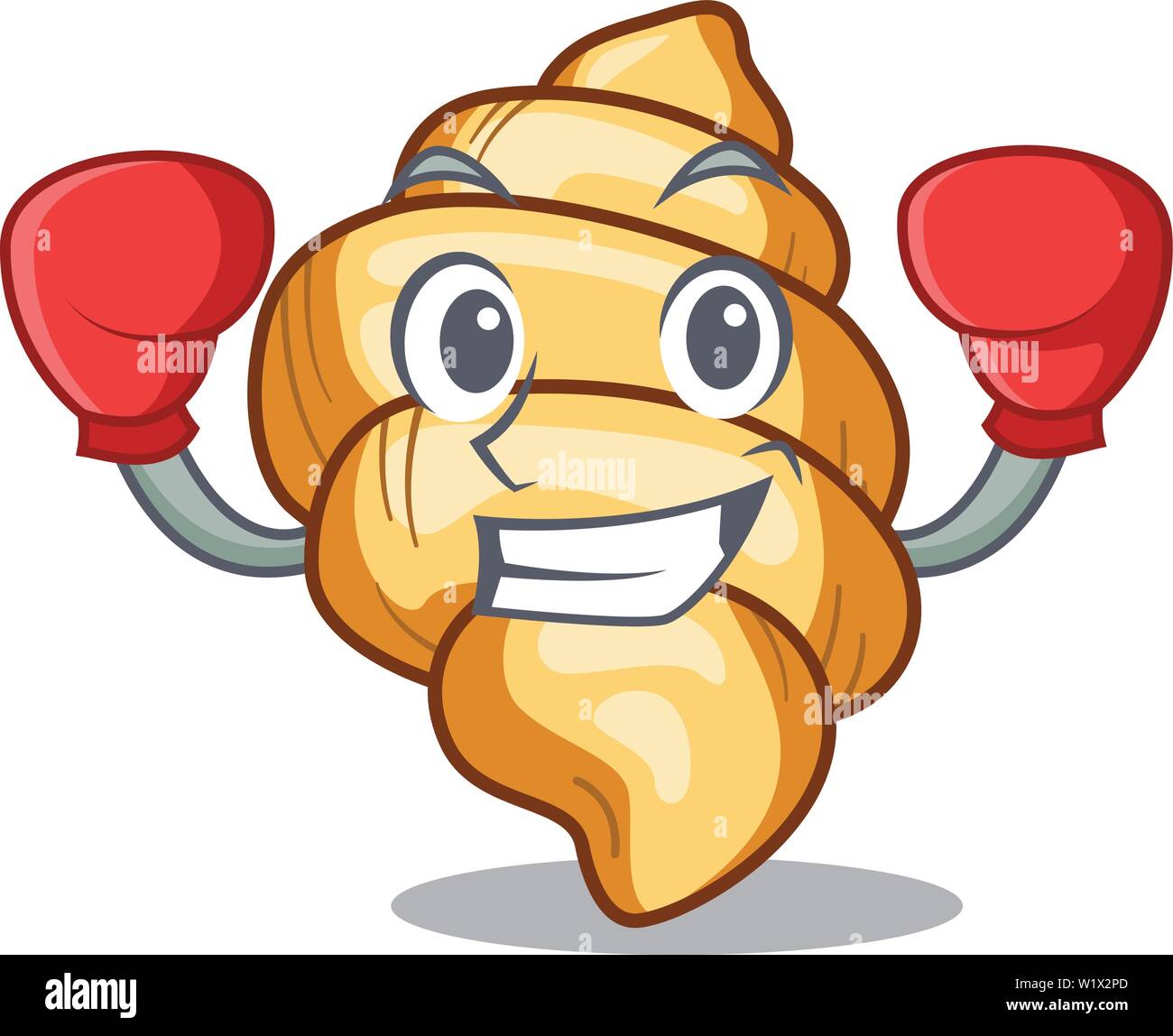 Boxing gnocchi pasta isolated in the character Stock Vector Image & Art ...