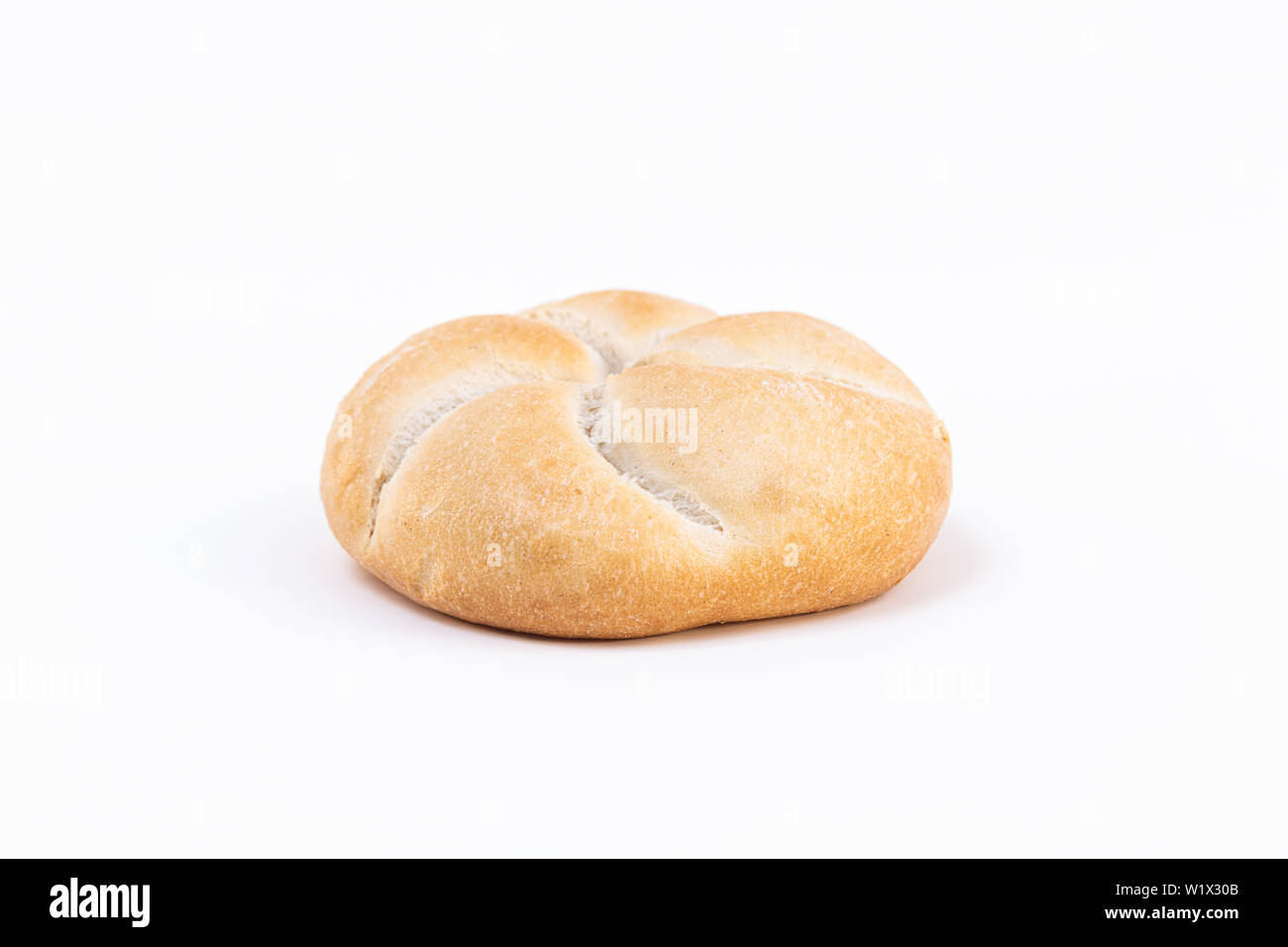 wheat kaiser rolls isolated on white background Stock Photo - Alamy