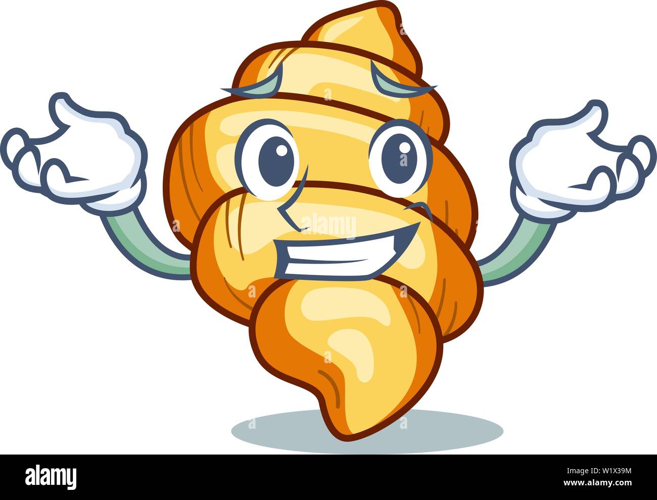 Grinning gnocchi pasta above wooden cartoon table Stock Vector Image ...