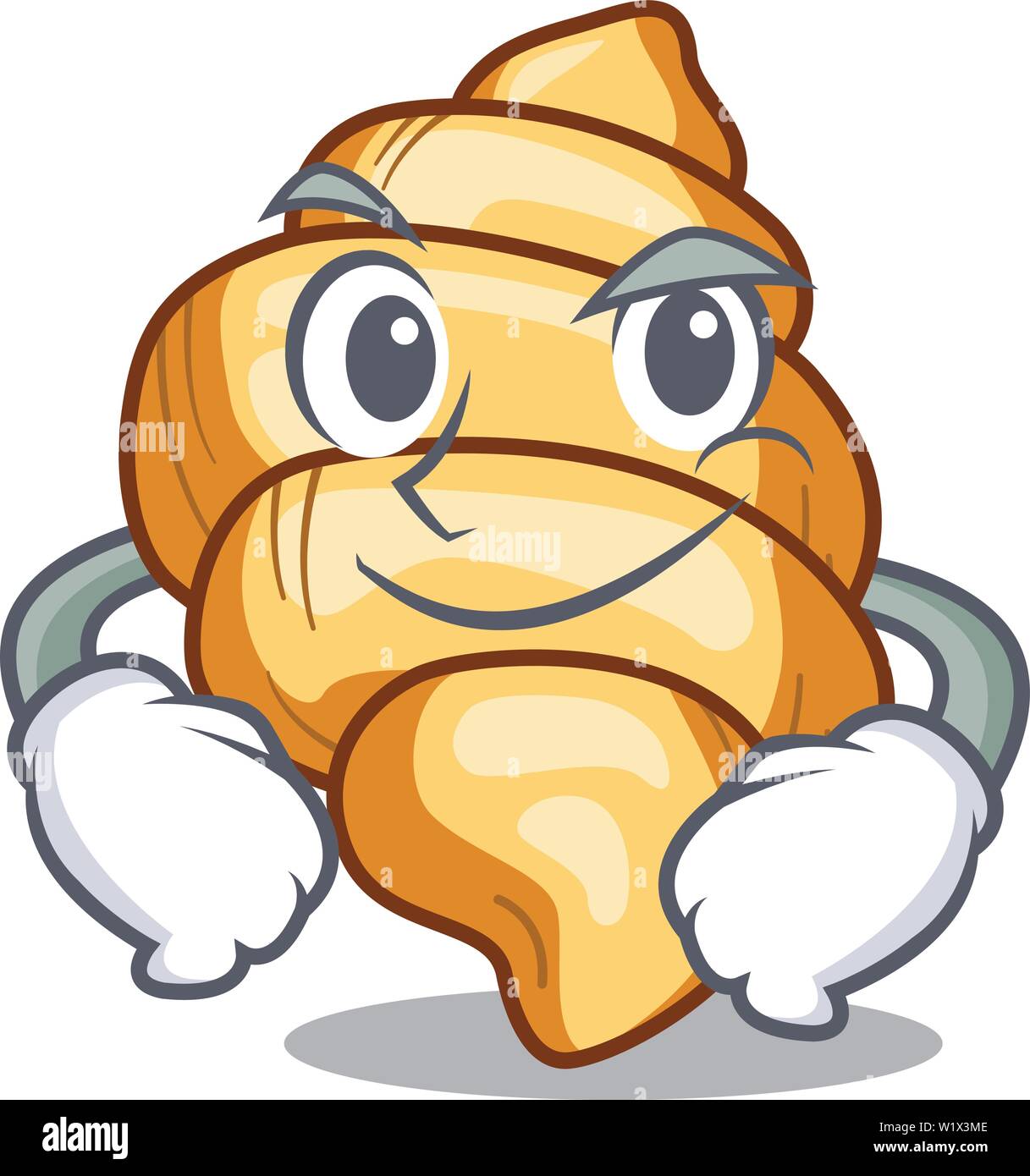 Smirking gnocchi pasta above wooden cartoon table Stock Vector Image ...