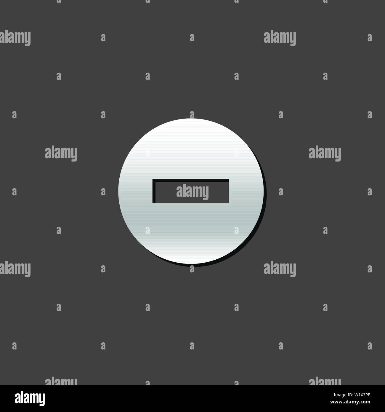 Stop sign icon in metallic grey color style. Road warning restriction ...