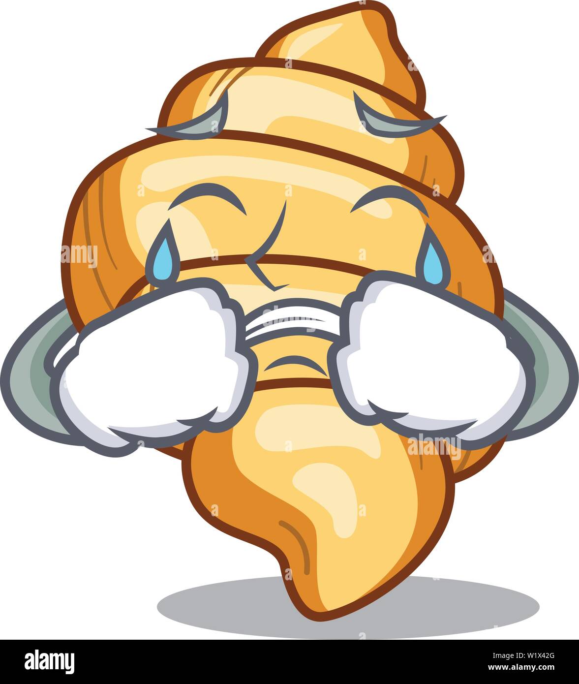 Crying pasta gnocchi cooked in mascot pan Stock Vector Image & Art - Alamy