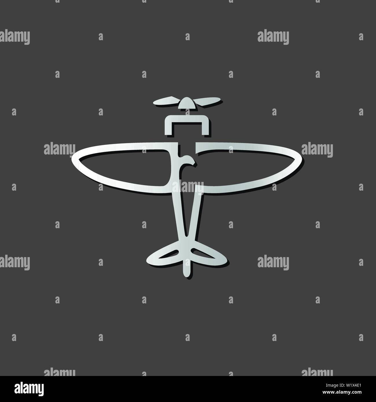 World War icon in metallic grey color style Stock Vector Image & Art ...