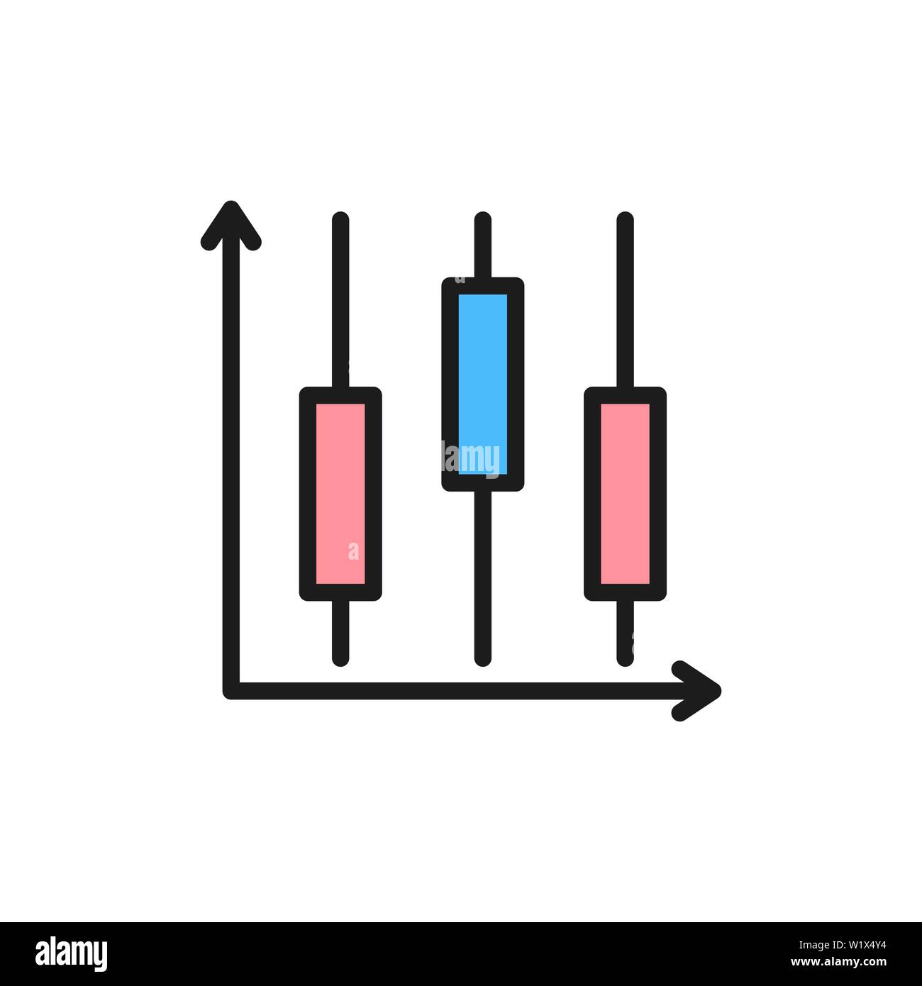 Chart with different levels flat color icon Stock Vector Image & Art ...