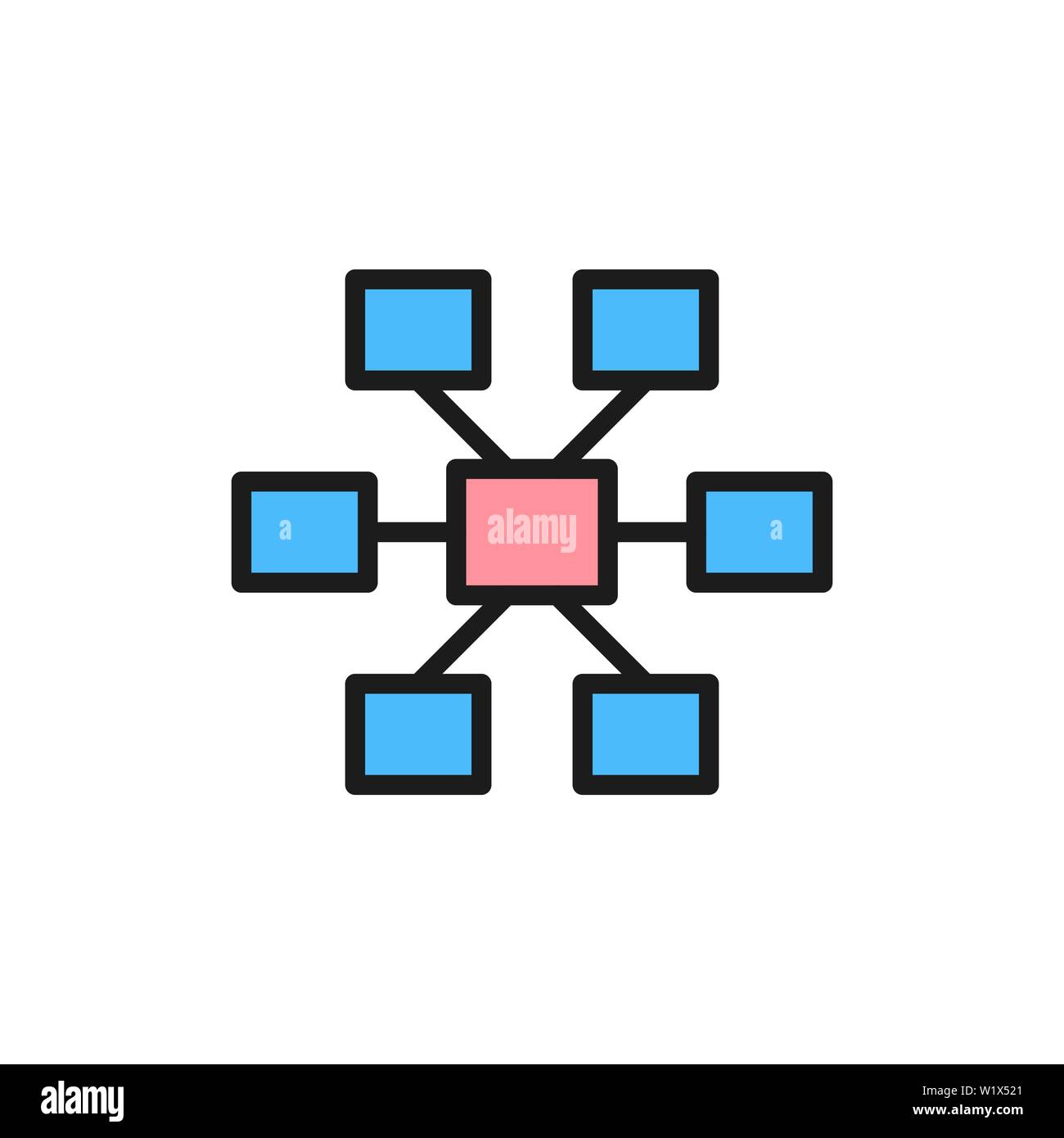 Connections diagram icon Stock Vector Images - Alamy