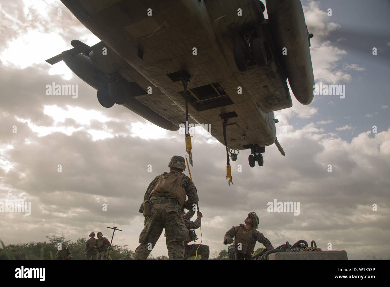 U.S. Marine Corps landing support specialists with Special Purpose ...