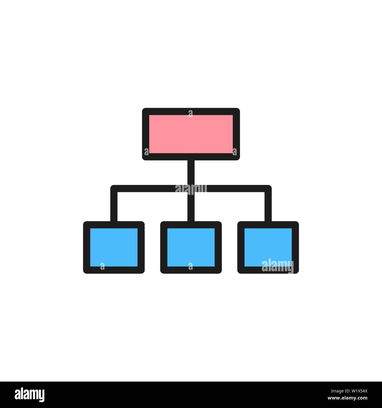 Vector hierarchical graph structure flat color icon Stock Vector Image ... Vector hierarchical graph structure flat color icon Stock Vector Image ...