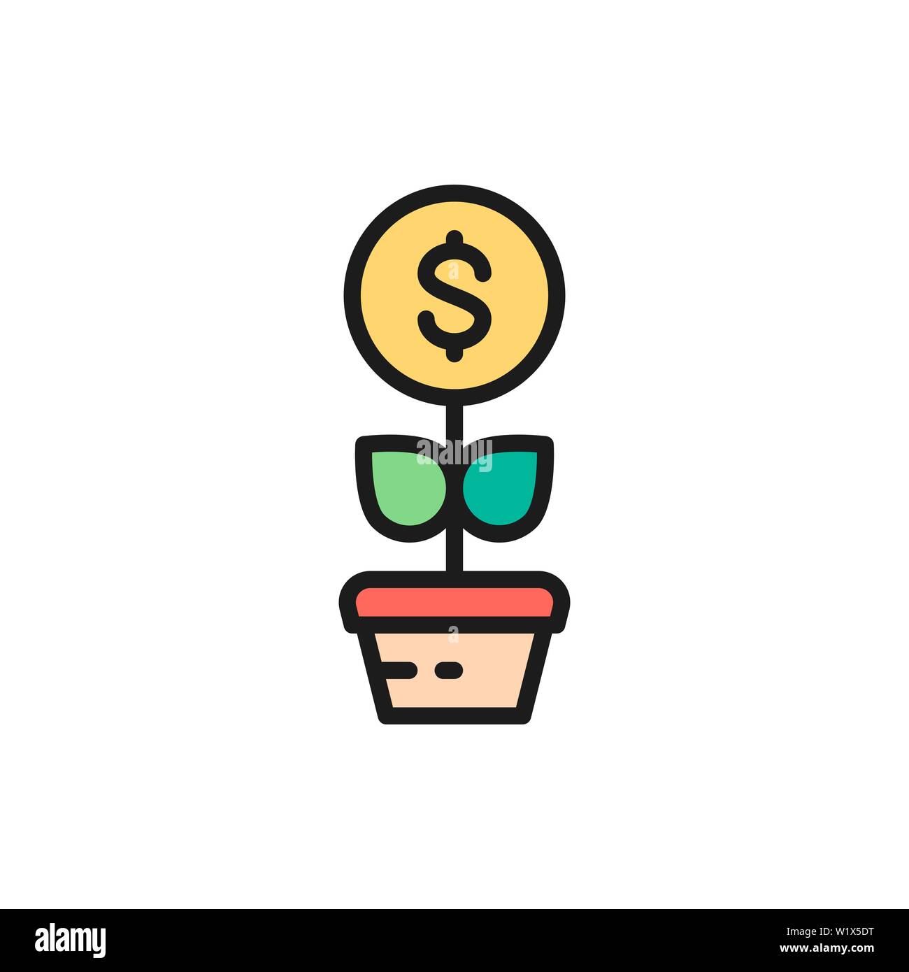 Tree credit money icon Cut Out Stock Images & Pictures - Alamy