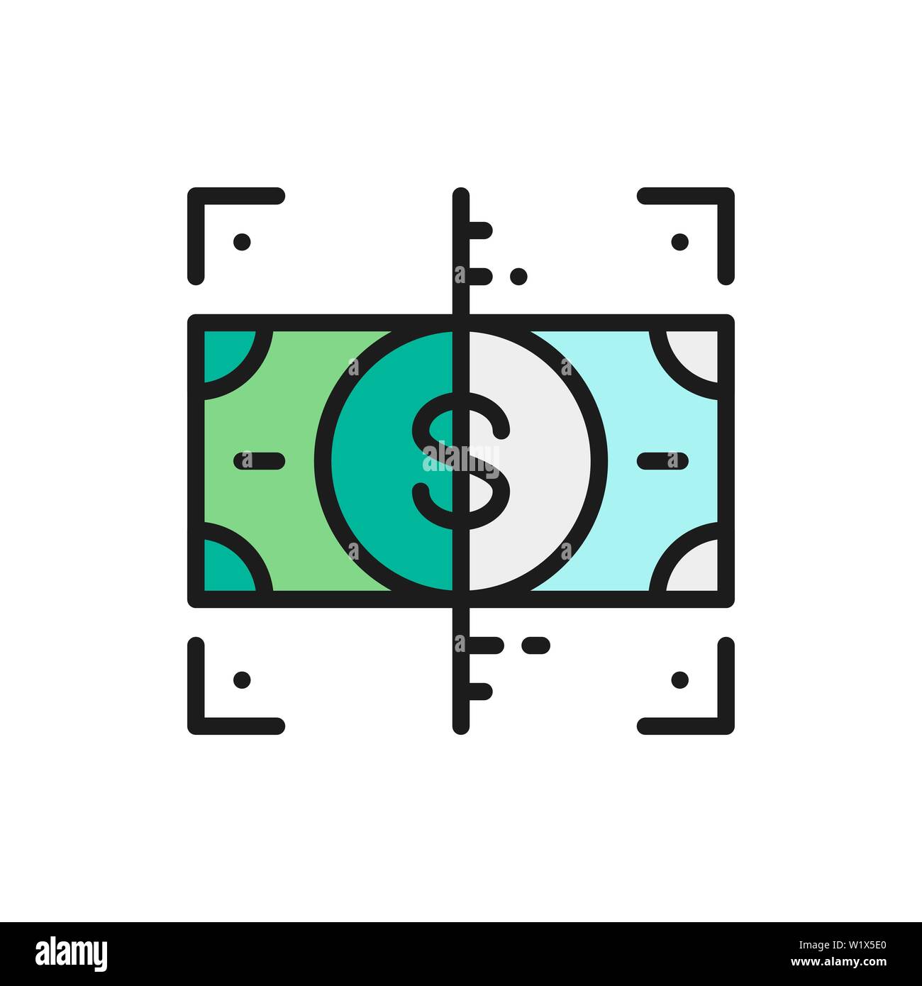 Click cash icon outline Stock Vector Images - Alamy