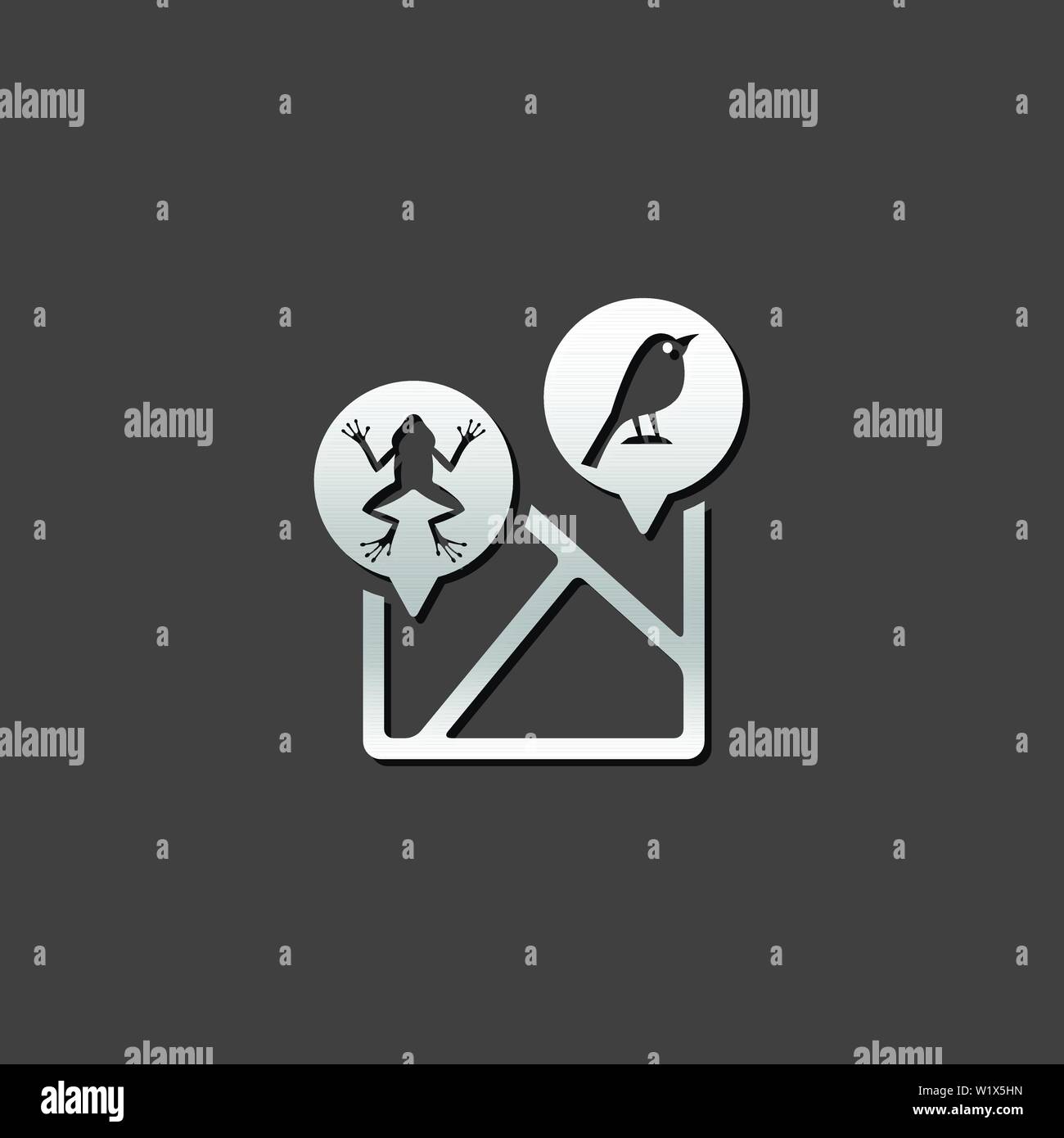 Zoo map icon in metallic grey color style Stock Vector Image & Art - Alamy