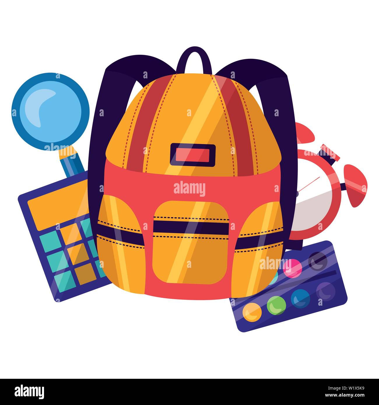 back to school flat design Stock Vector Image & Art - Alamy