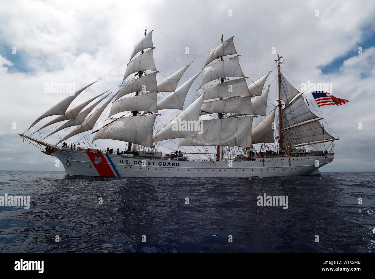 ATLANTIC OCEAN (July 2, 2019) U.S. Coast Guard Tall Ship Eagle (WIX 327 ...