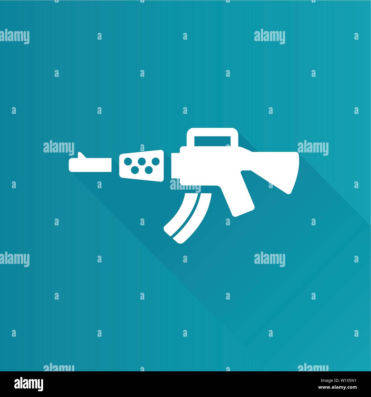 Assault riffle icon in Metro user interface color style. Military ...