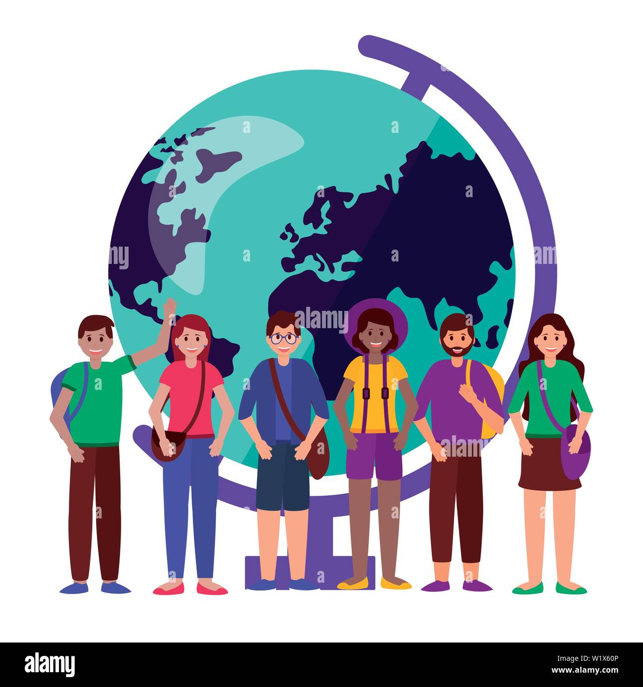 Elementary school students studying Cut Out Stock Images & Pictures - Alamy