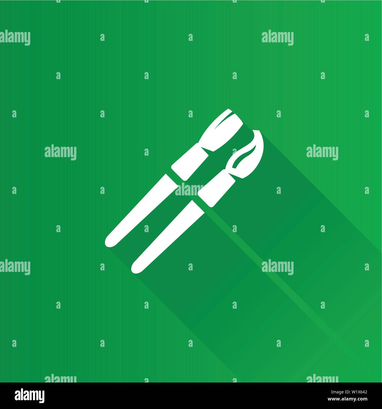 Paint brushes icon in Metro user interface color style. Artist painting ...