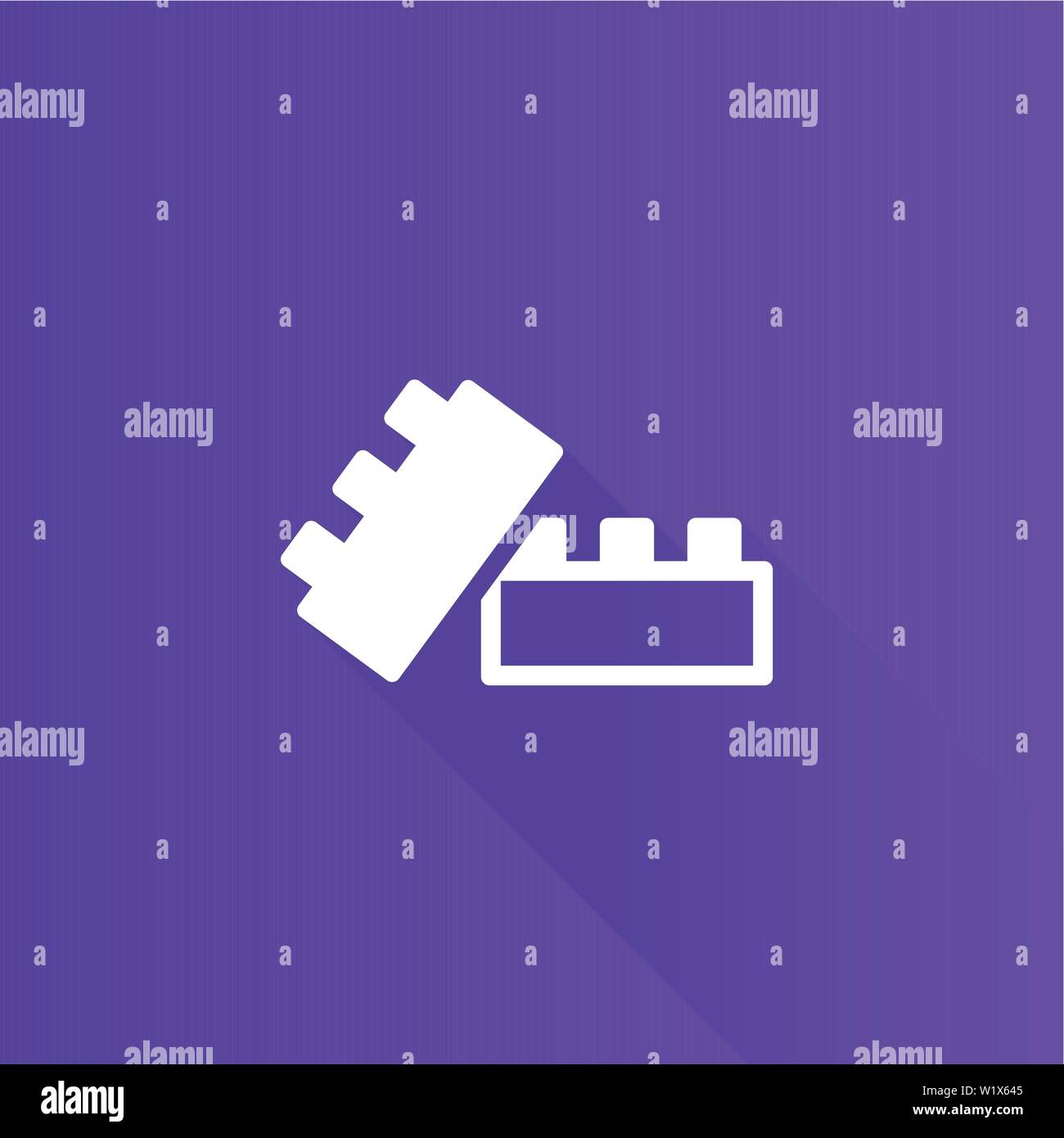 Building blocks icon in Metro user interface color style. Children, toy ...