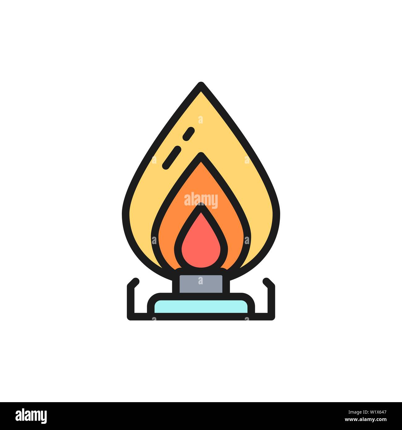 Industrial burner flame Stock Vector Images - Alamy