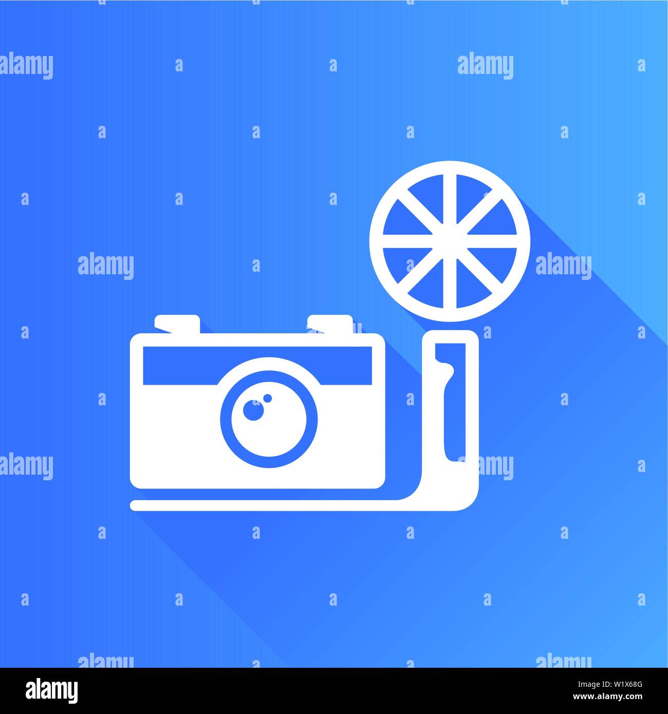 Vintage camera icon in Metro user interface color style. Photography ...