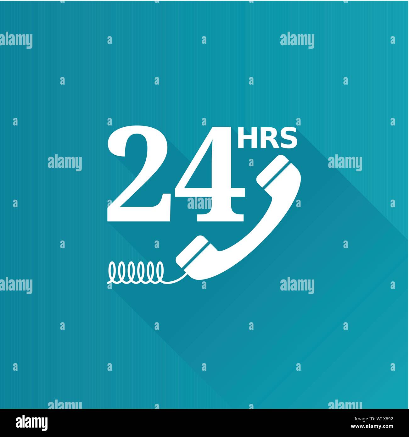 24 hours service icon in Metro user interface color style. Call center ...