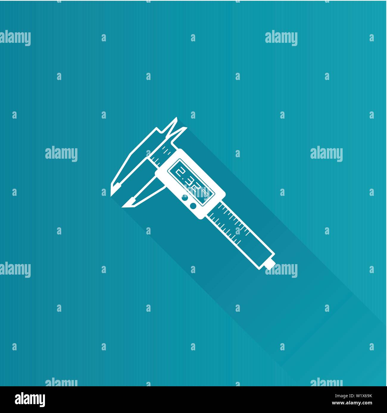 Digital caliper icon in Metro user interface color style. Instrument ...