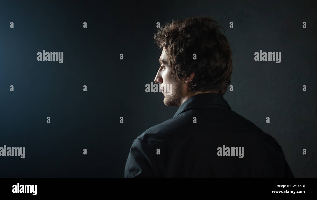 Young black man head turn to side hi-res stock photography and images ...