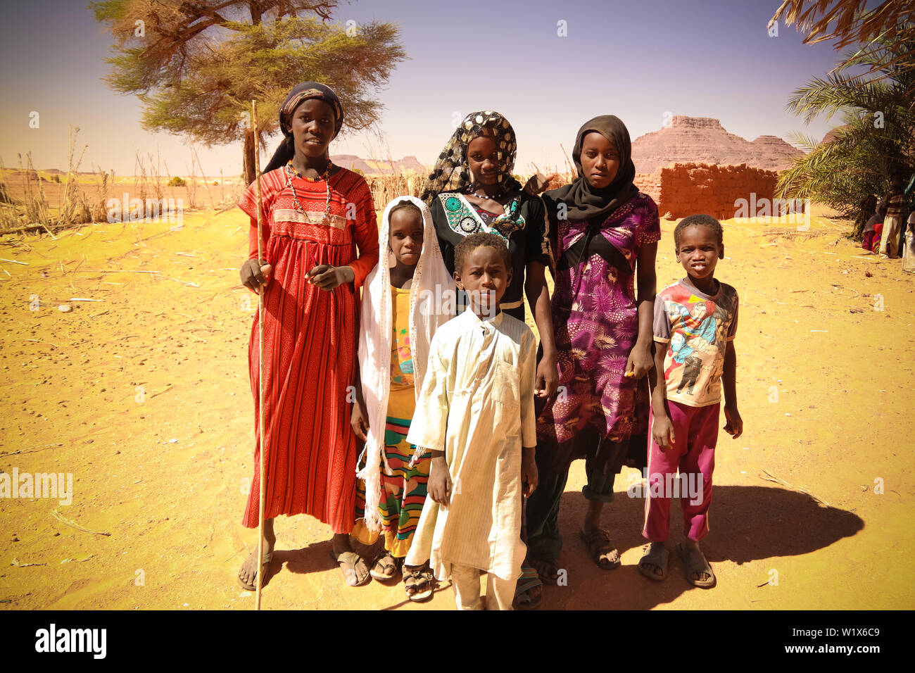 Portrait of Toubou, or Tubu people - 10 november 2018 Demi village at ...