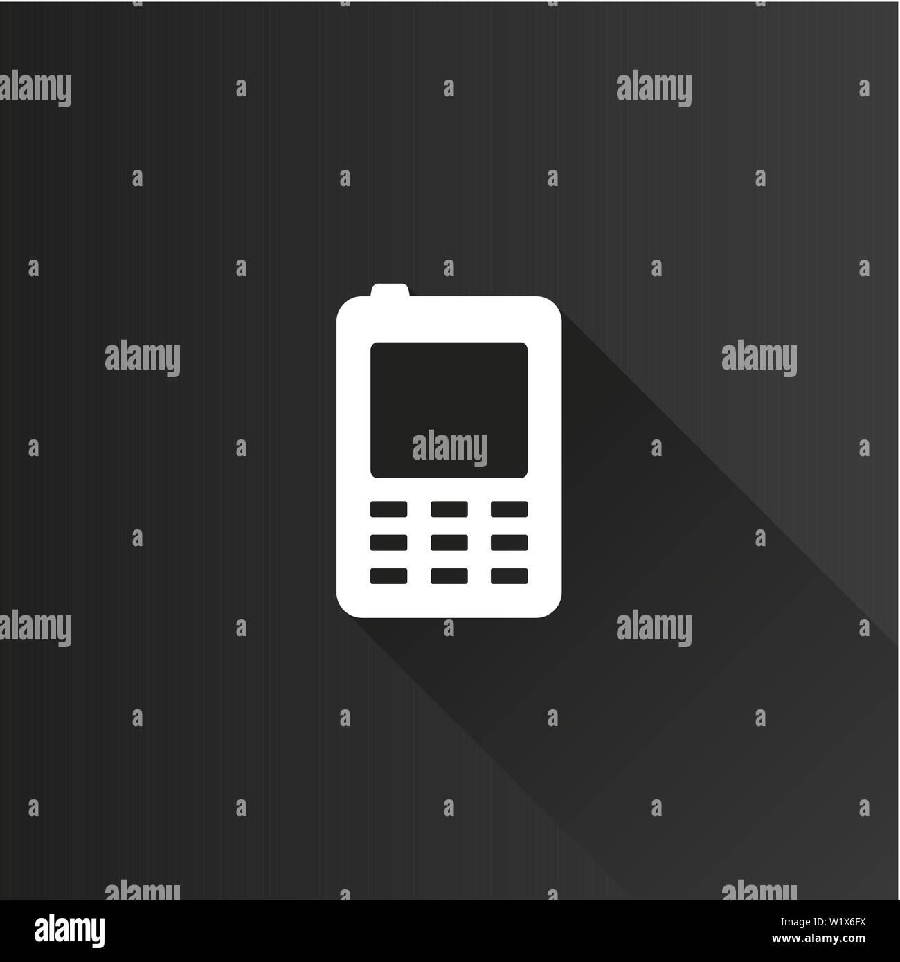Cell phone icon in Metro user interface color style. Vintage ...