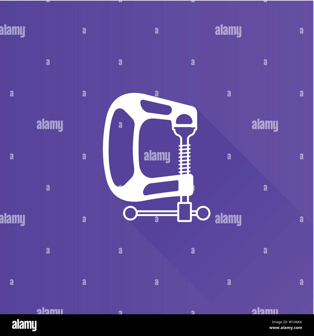 Clamp tool icon in Metro user interface color style. Industrial ...