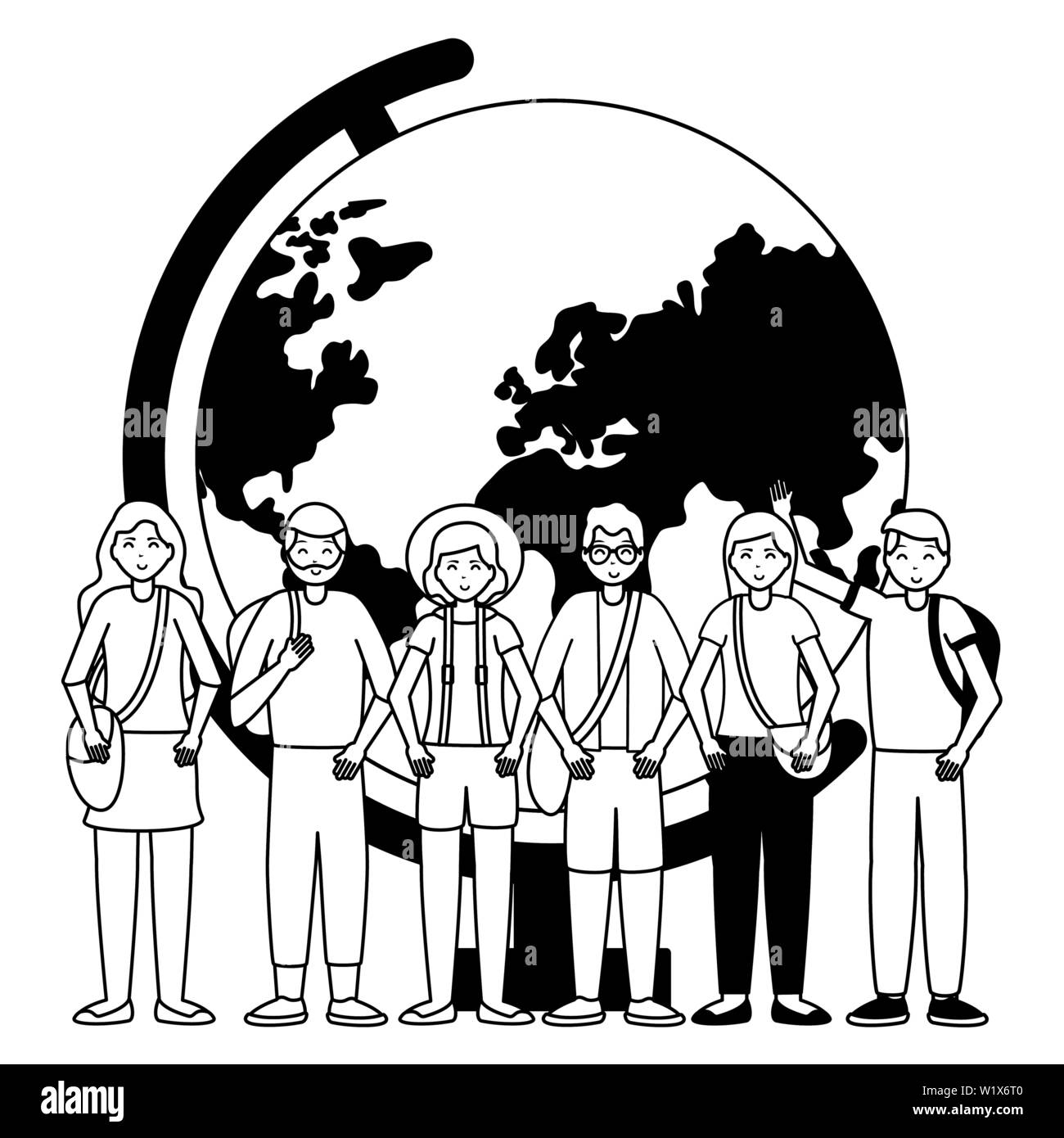 Elementary school students studying Cut Out Stock Images & Pictures - Alamy