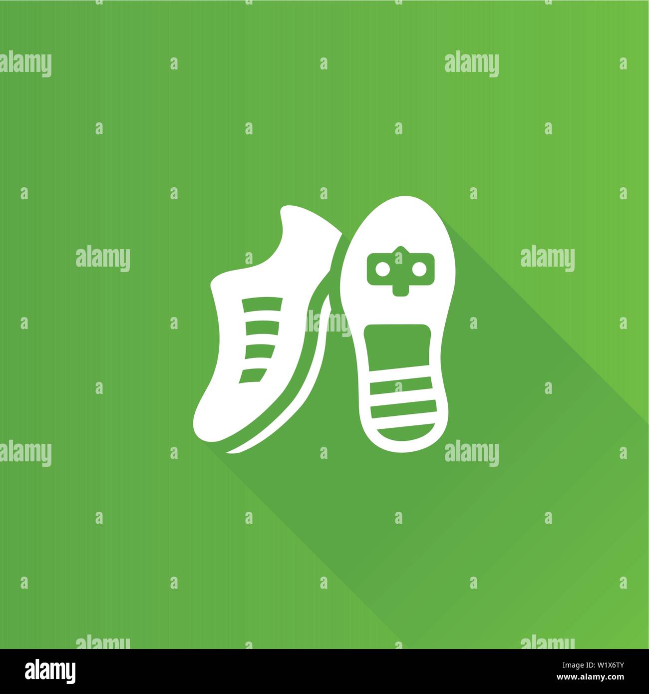 Cycling shoe icon in Metro user interface color style. Sport road race ...