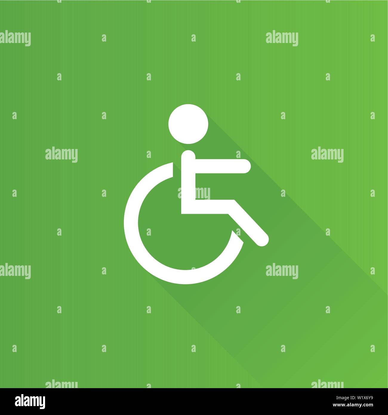 Disabled access icon in Metro user interface color style. Road building ...