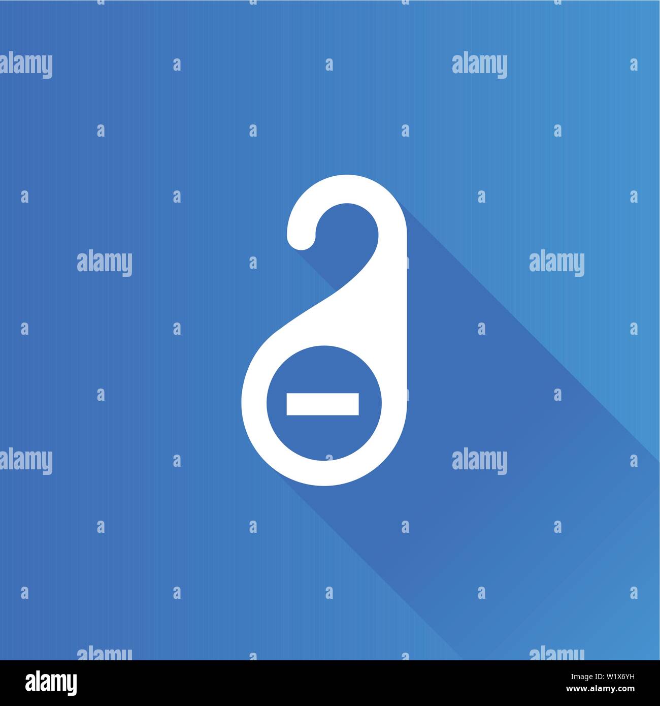 Door handle label icon in Metro user interface color style. Hotel room ...